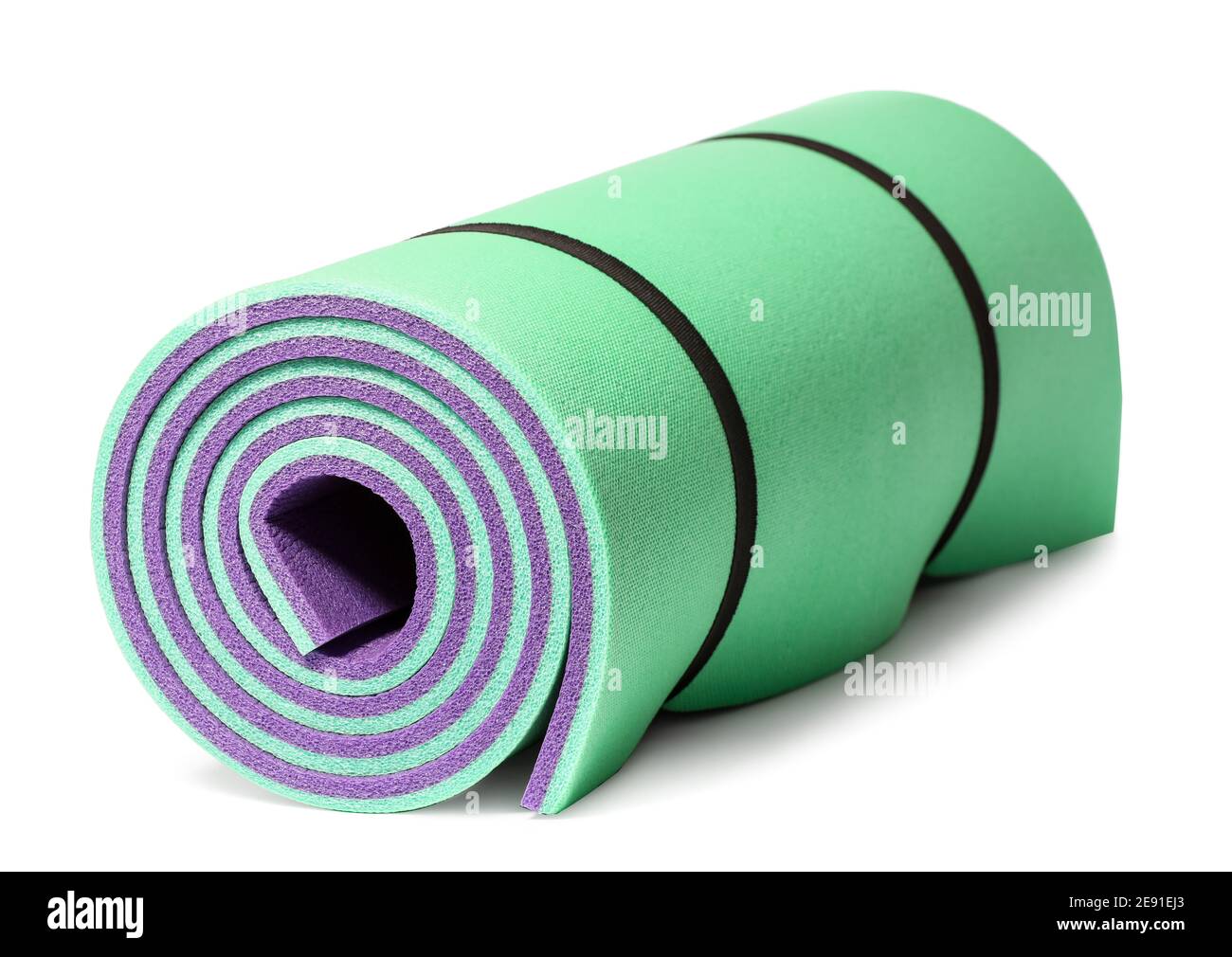 Yoga mat isolated on white background Stock Photo - Alamy