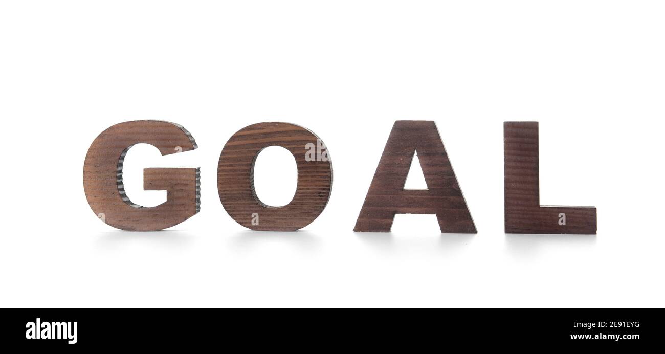 Word GOAL on white background Stock Photo - Alamy