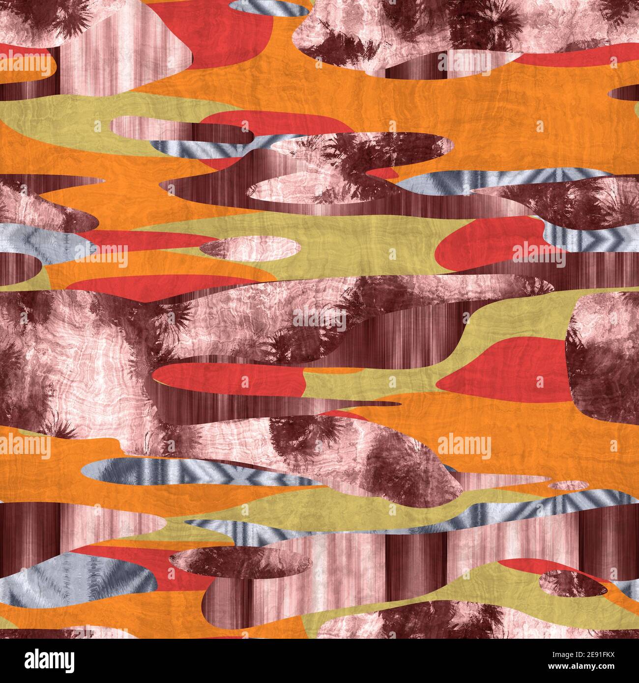 Seamless collage in camo shapes vivid montage Stock Photo - Alamy