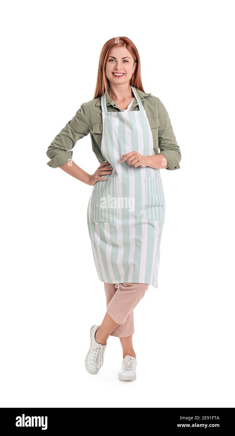 Beautiful adult woman cooking Cut Out Stock Images & Pictures - Alamy