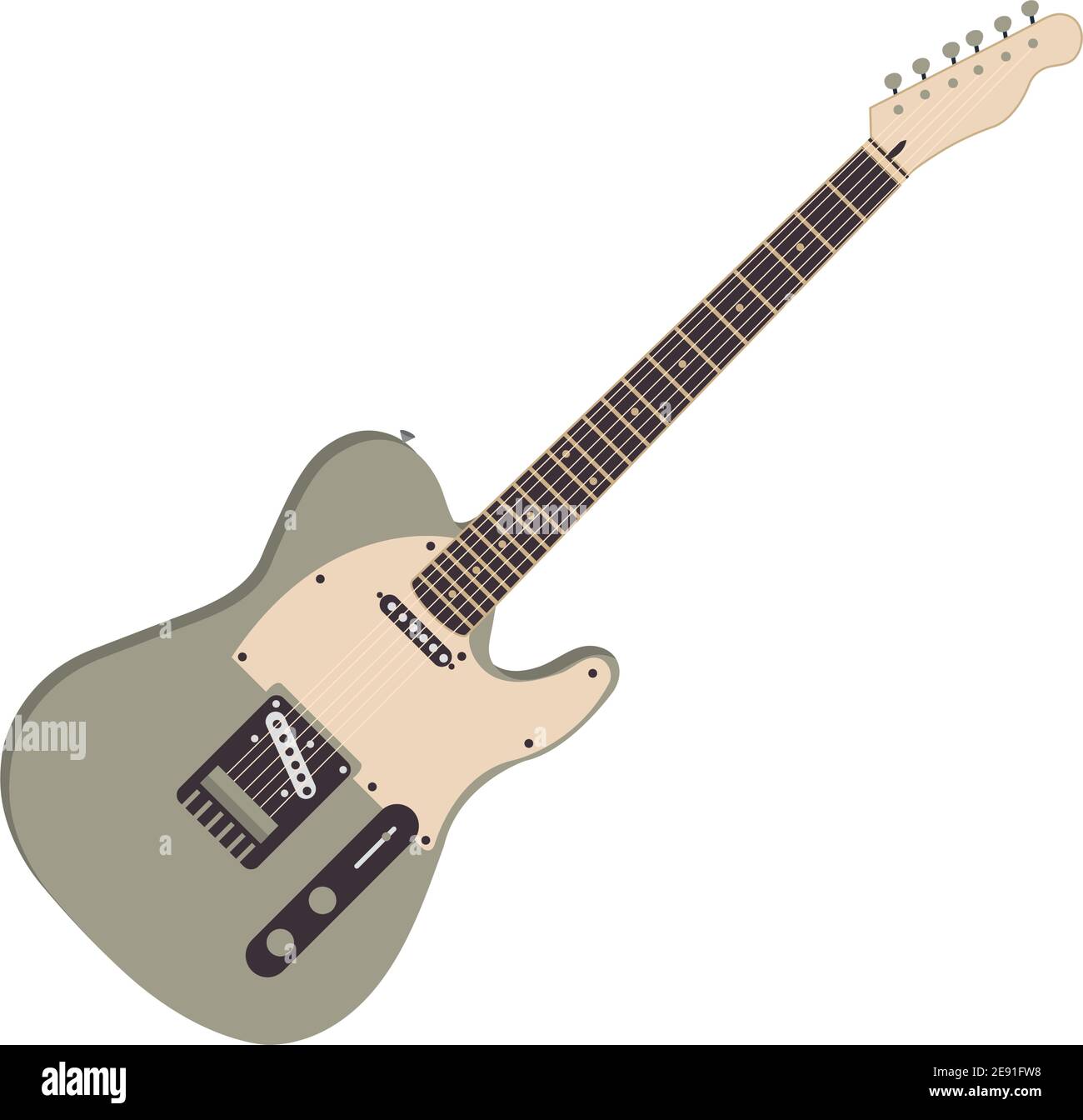 electric guitar string musical instrument object vector illustration ...