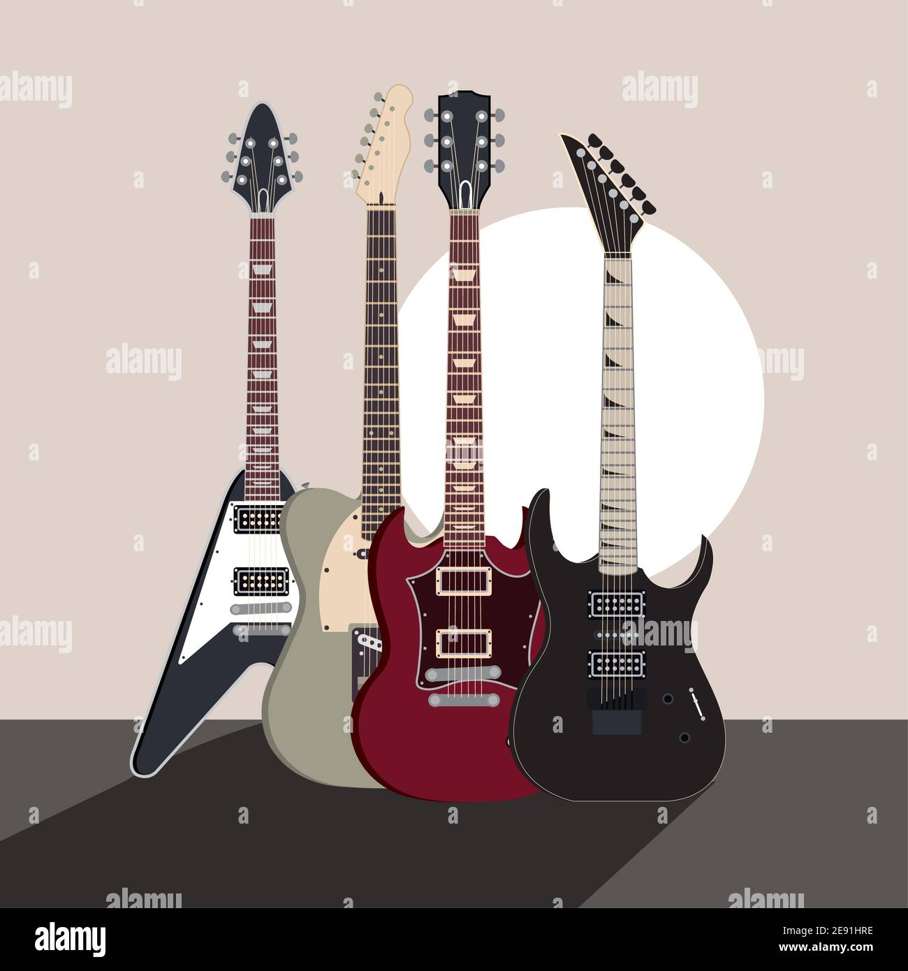 electric guitar musical instruments sound concertvector illustration ...