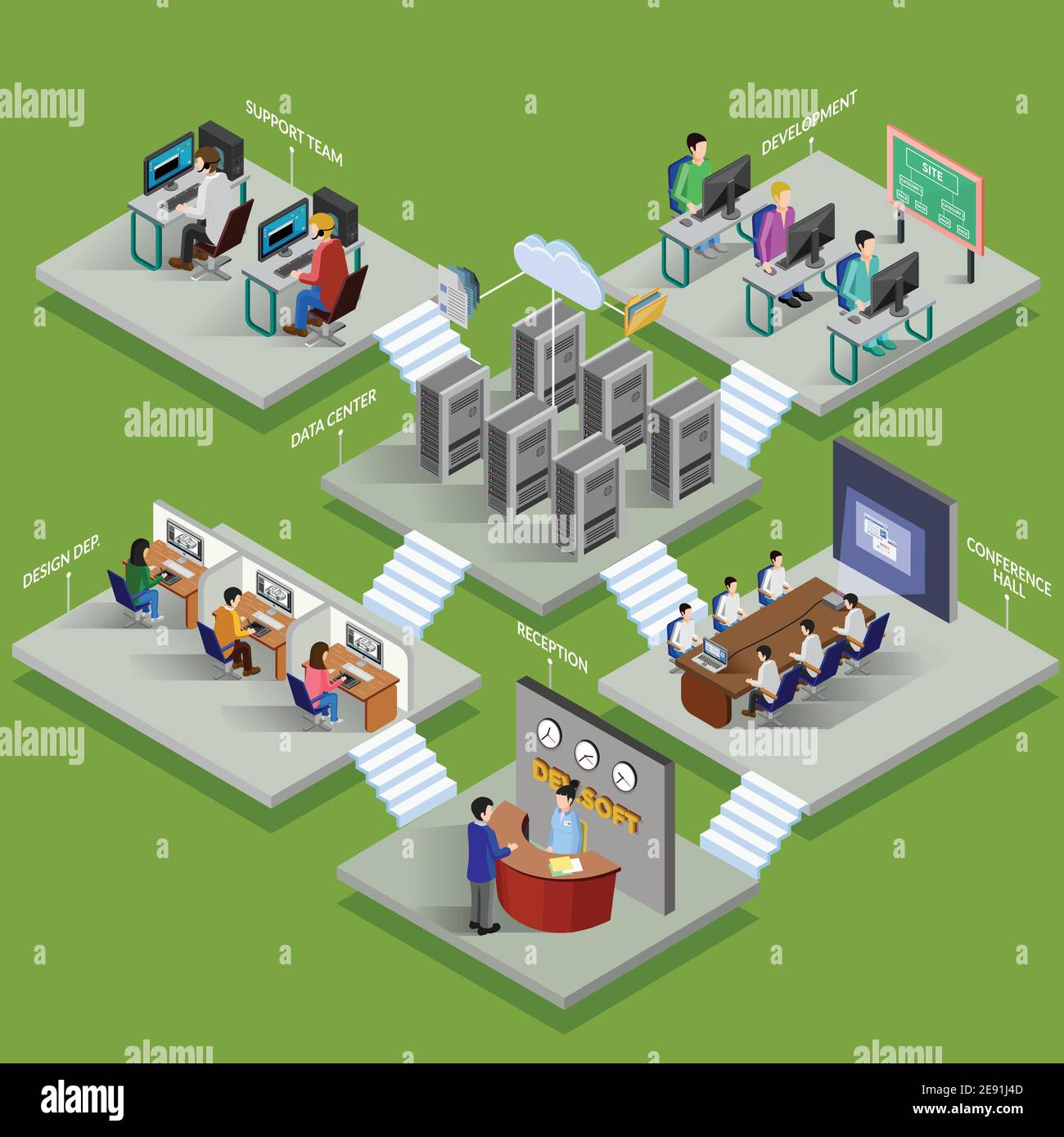Data center development Stock Vector Images - Alamy