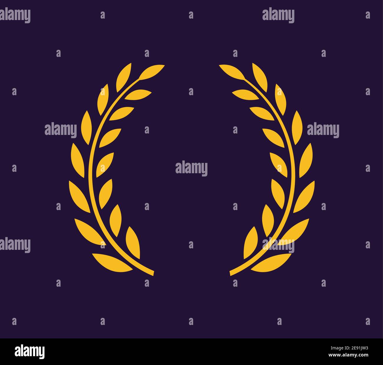 Laurel wreath vector award branch victory icon. Winner laurel wreath ...