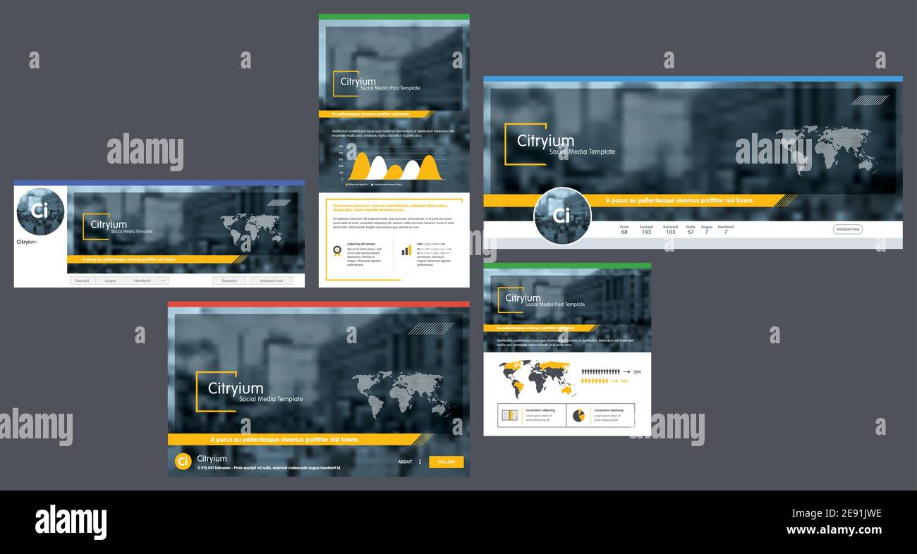 Social media cover header background template, social media post ...