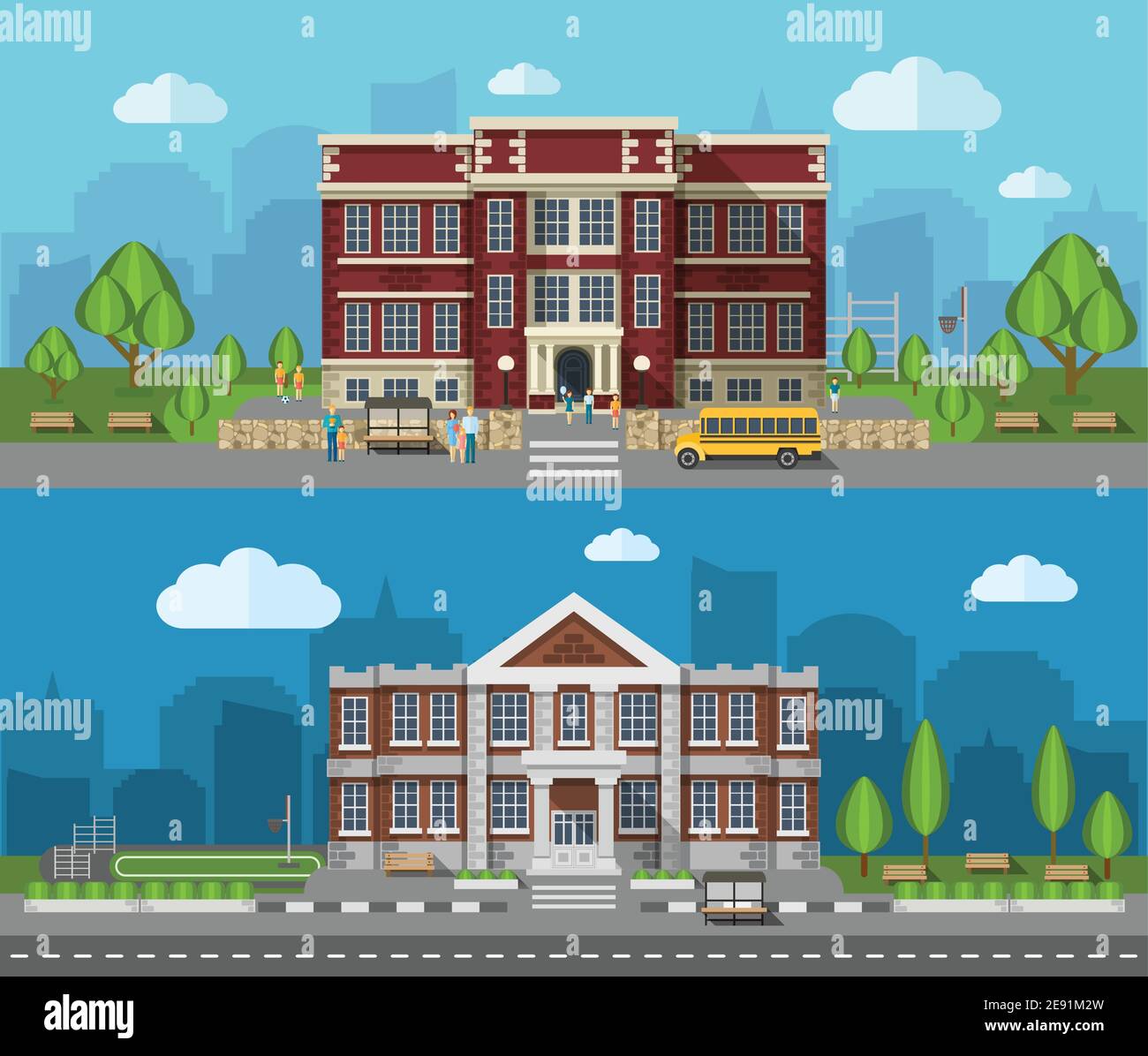 Students horizontal Stock Vector Images - Alamy