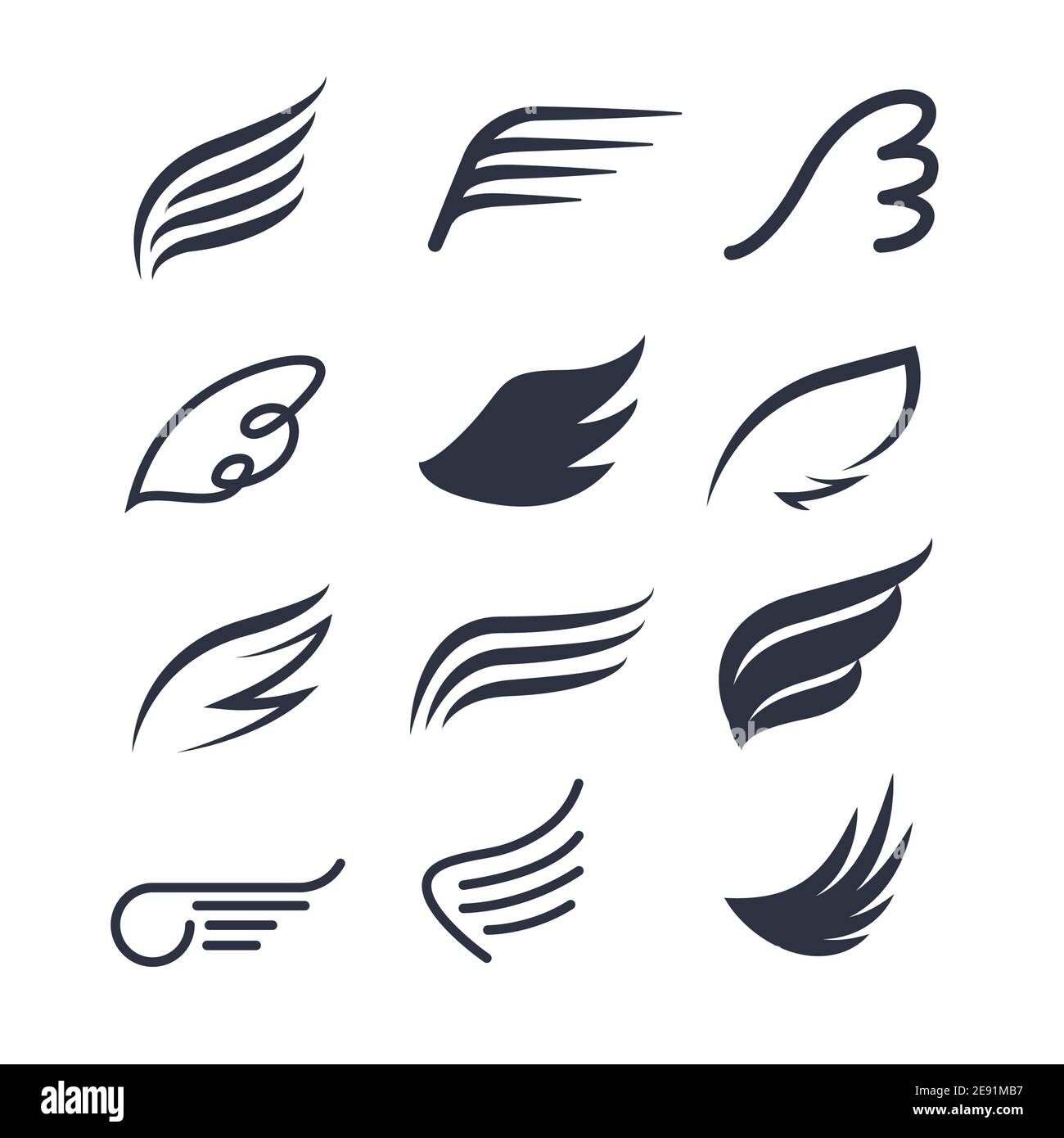 Simple Angel Wings Silhouette