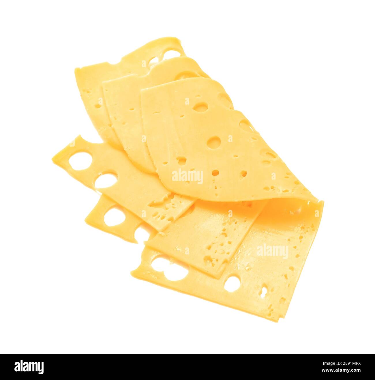 Emmental cheese slices Cut Out Stock Images & Pictures - Alamy