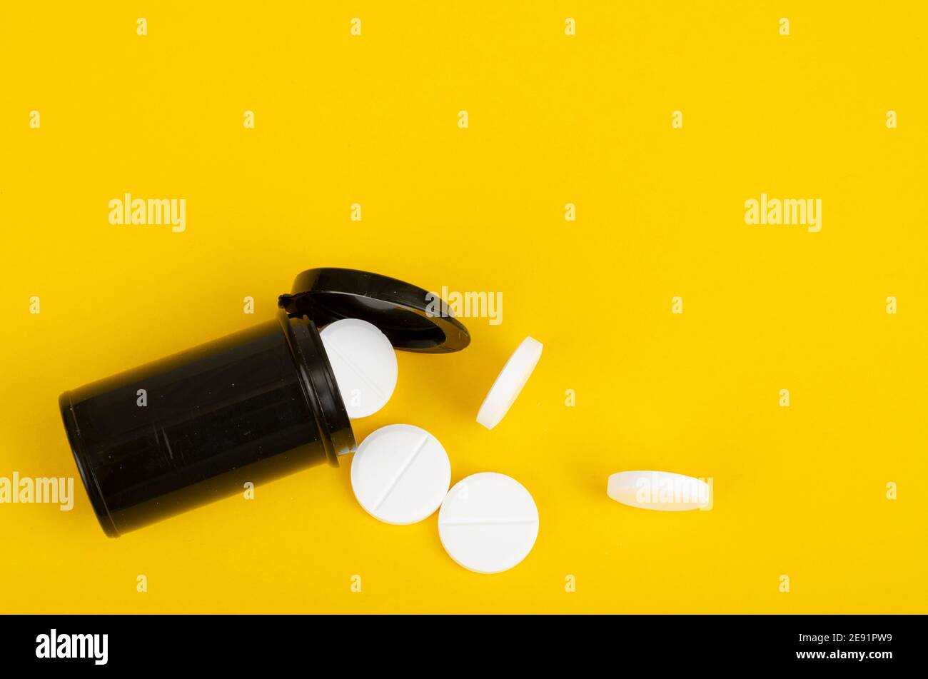 Disease and treatment. Medicine concept. Medication and packaging on ...