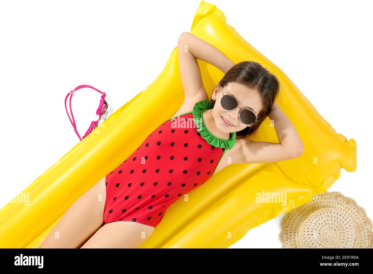 Little girl swimsuit lying hi-res stock photography and images - Alamy