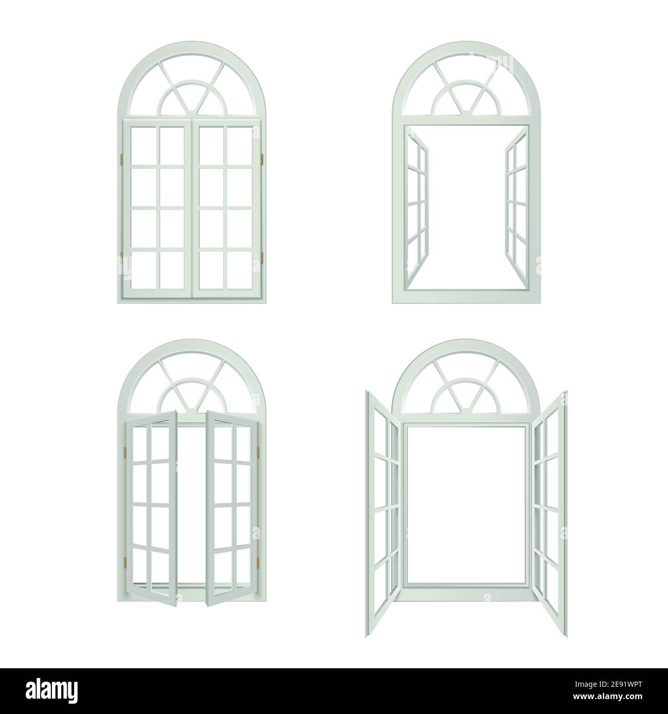 Arched Windows Icons Set. Arched Windows Vector Illustration.Arched ...