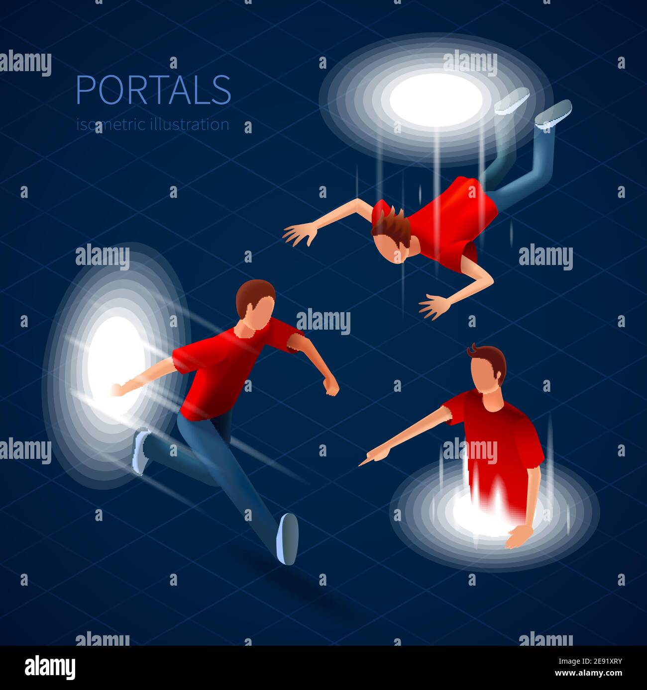 Way Out Portals Icons Set. Way Out Portals Vector Illustration.Portals ...