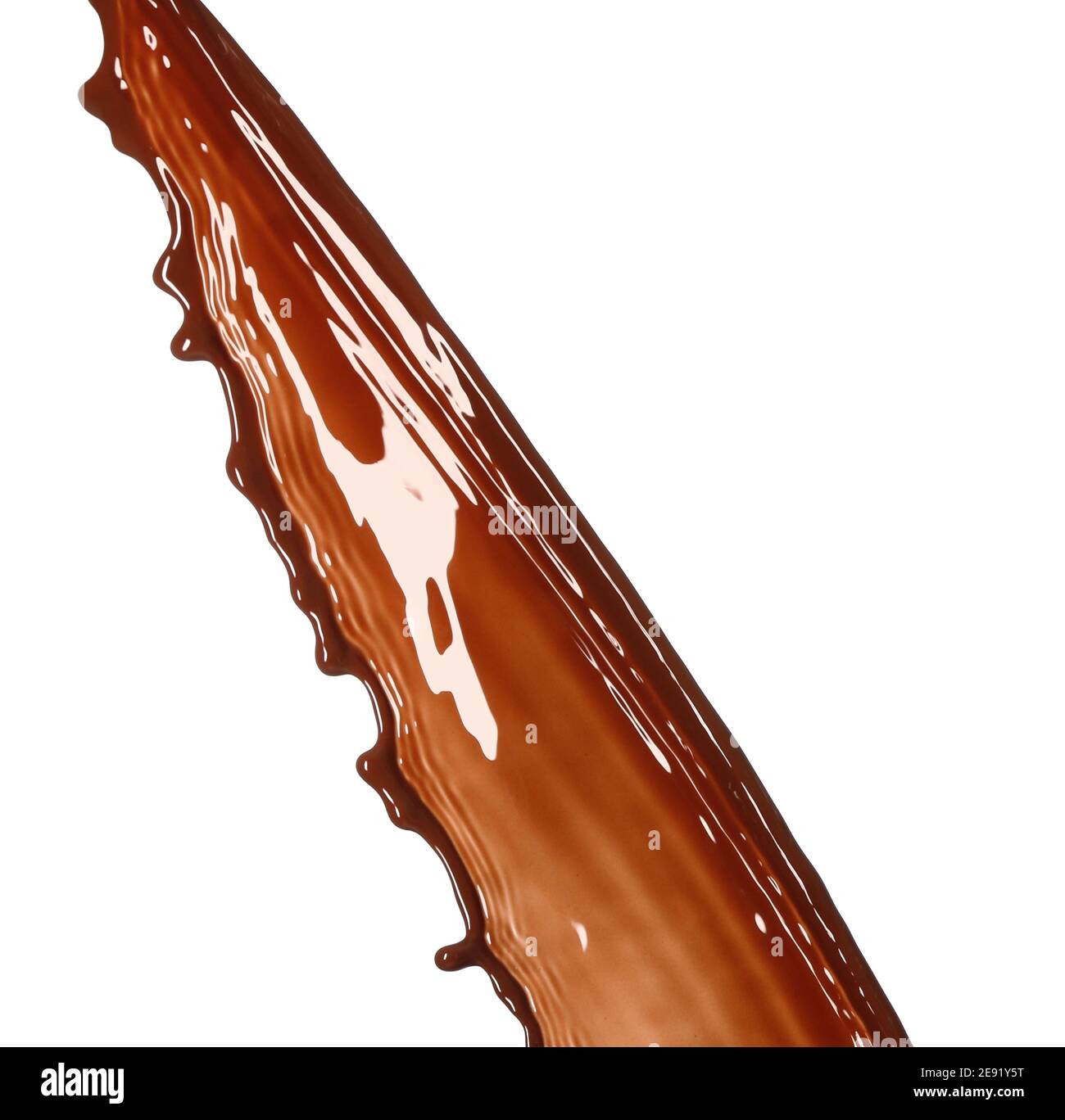 Splash of hot chocolate on white background Stock Photo - Alamy