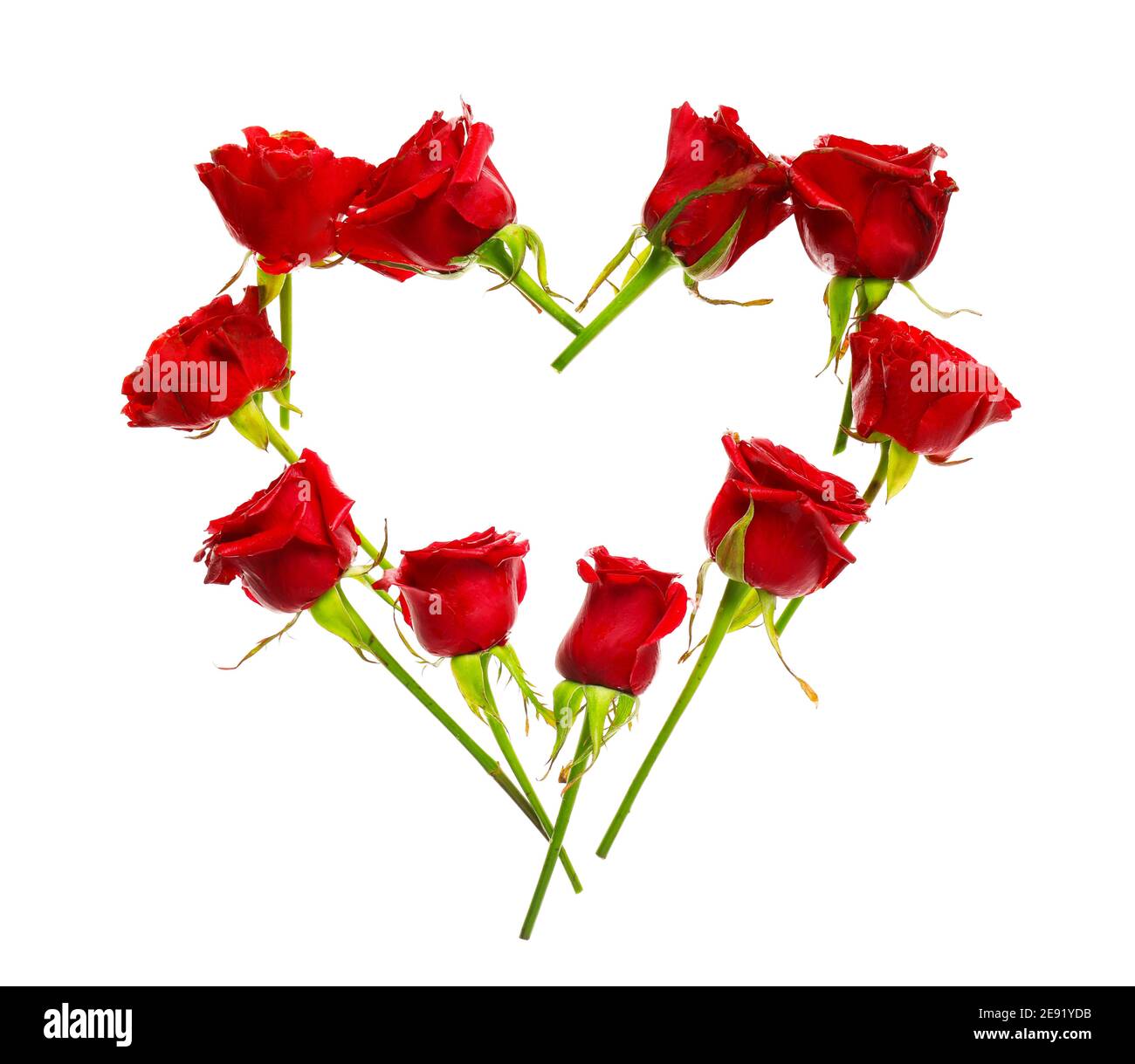 Heart made of beautiful flowers on white background Stock Photo - Alamy