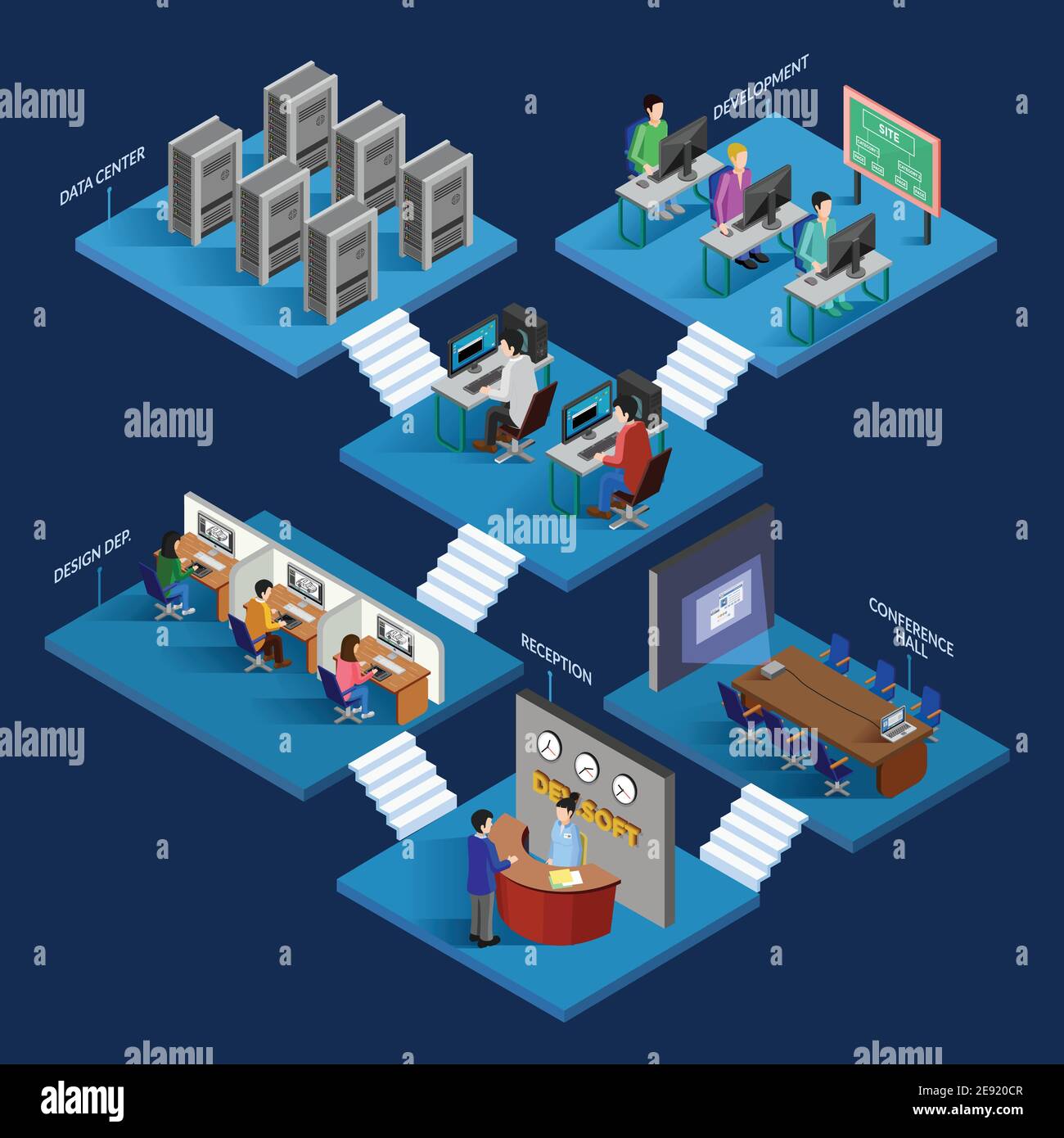 Developers in data center hi-res stock photography and images - Alamy