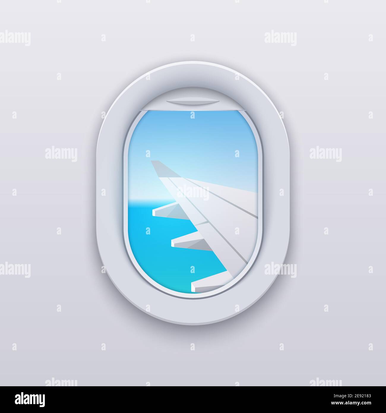 Window view plane aircraft. Plane interior travel vector flight ...