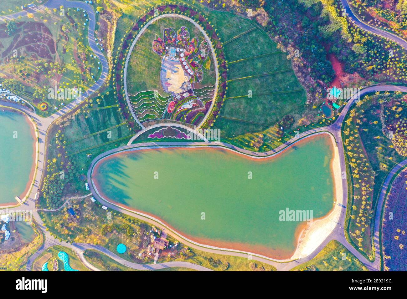 Mile City, China. 1st Feb, 2021. A splendid earthwork which covers ...
