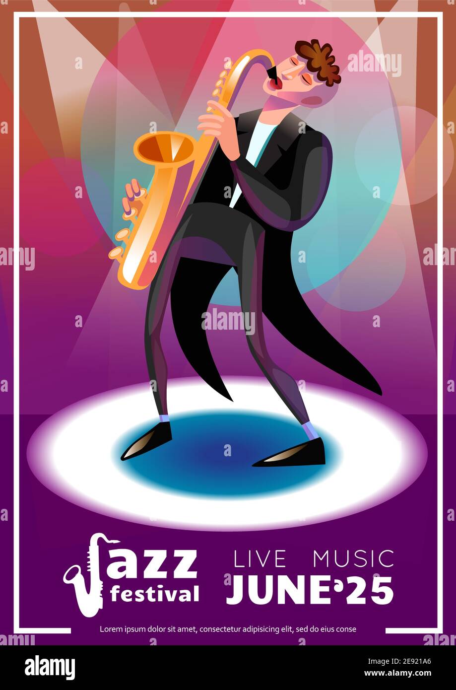 Jazz Festival Poster. Jazz Festival Vector Illustration.Jazz Festival ...
