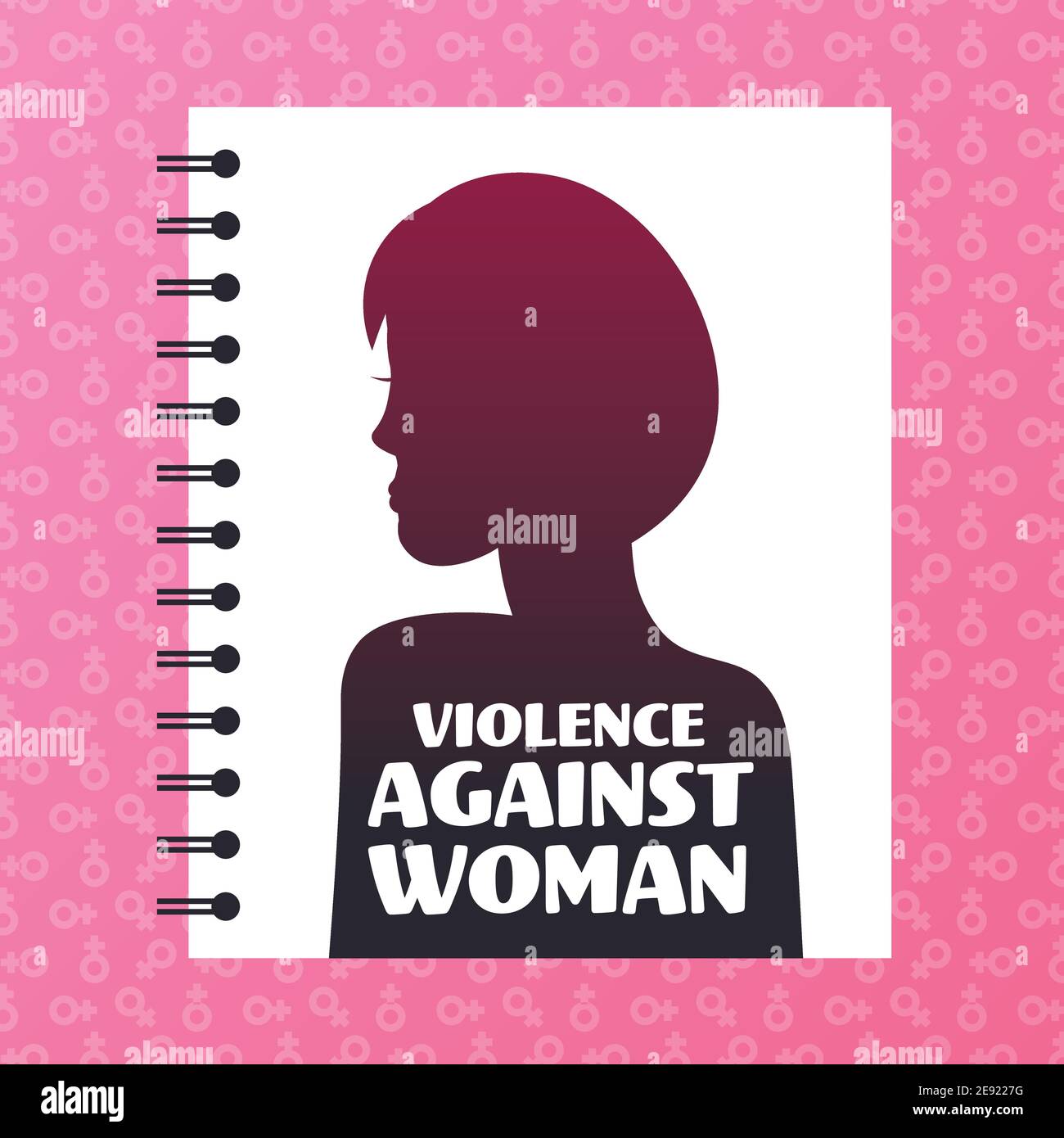 terrified girl silhouette stop violence and aggression against woman ...