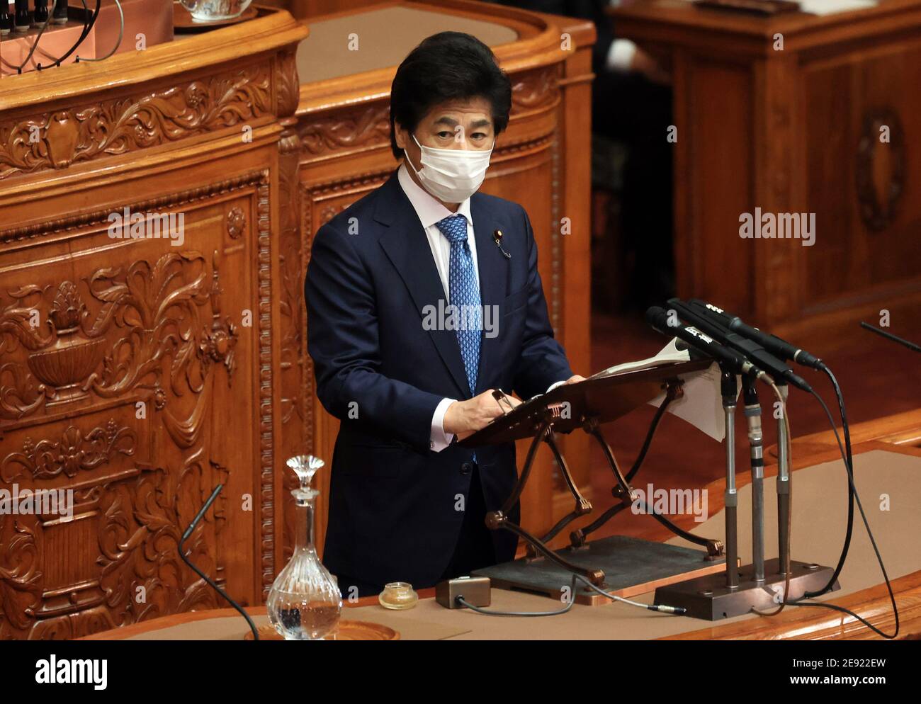 Tokyo, Japan. 2nd Feb, 2021. Japanese Health Minister Norihisa Tamura ...