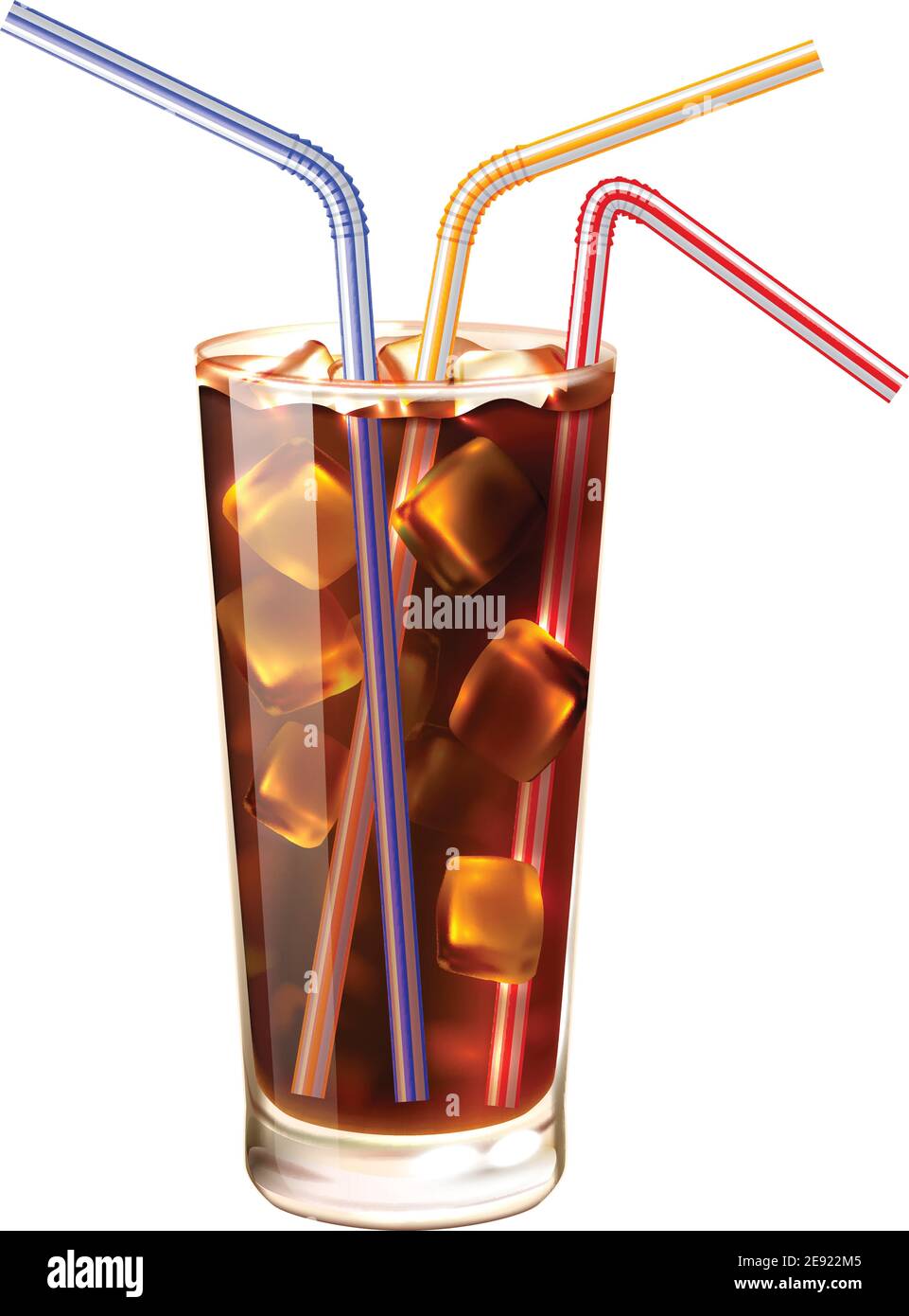 Glass And Straws Realistic Vector Illustration Stock Vector Image & Art ...