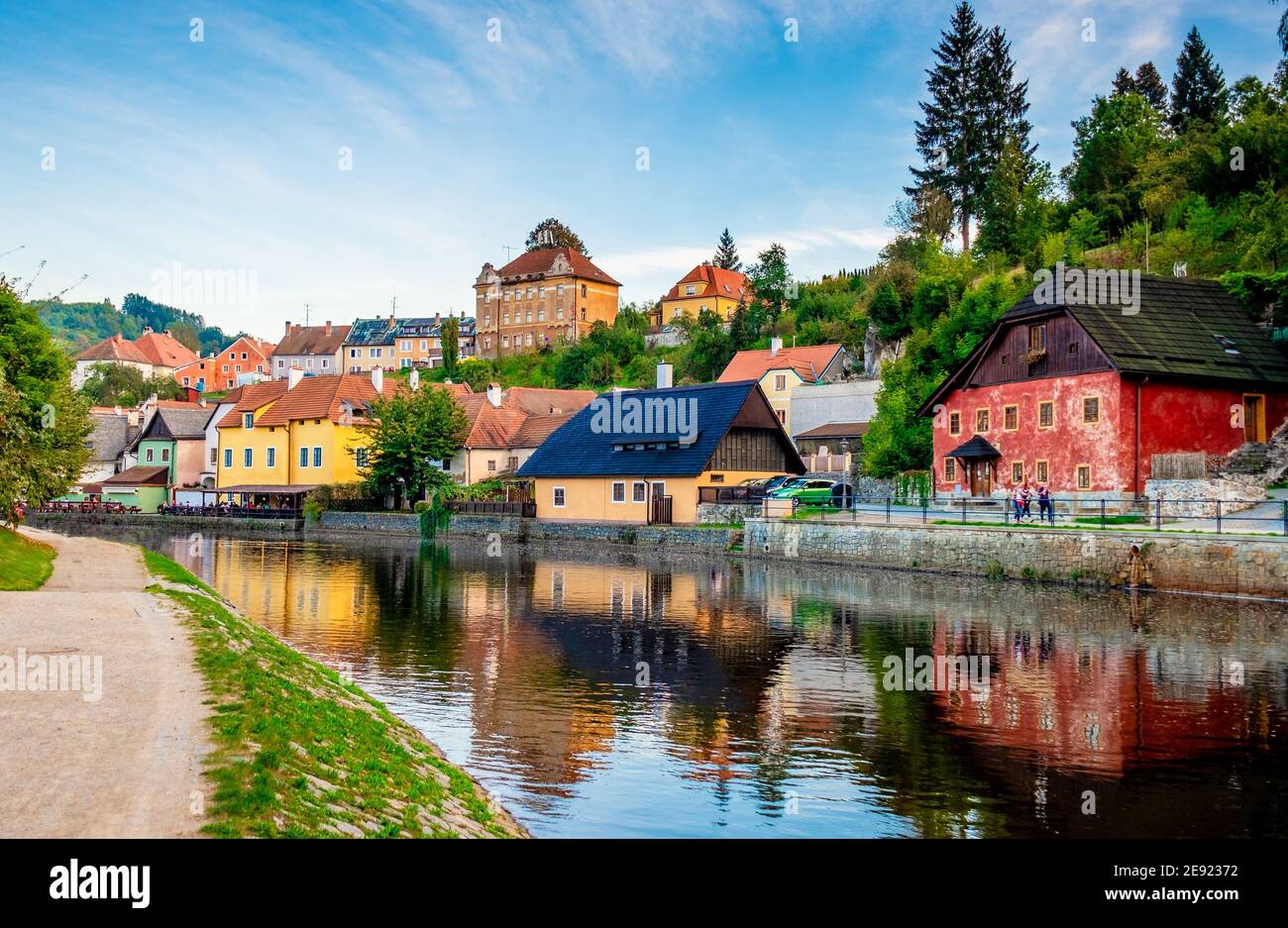 Cesky krumlov village castle hi-res stock photography and images - Alamy