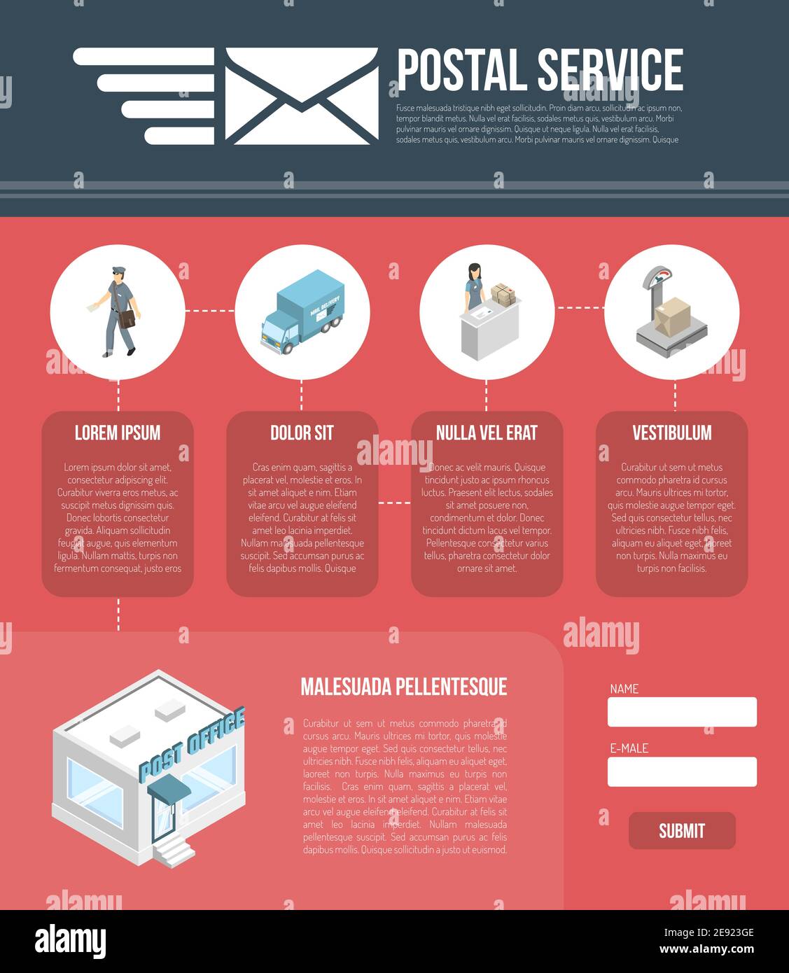 Postman info Stock Vector Images - Alamy