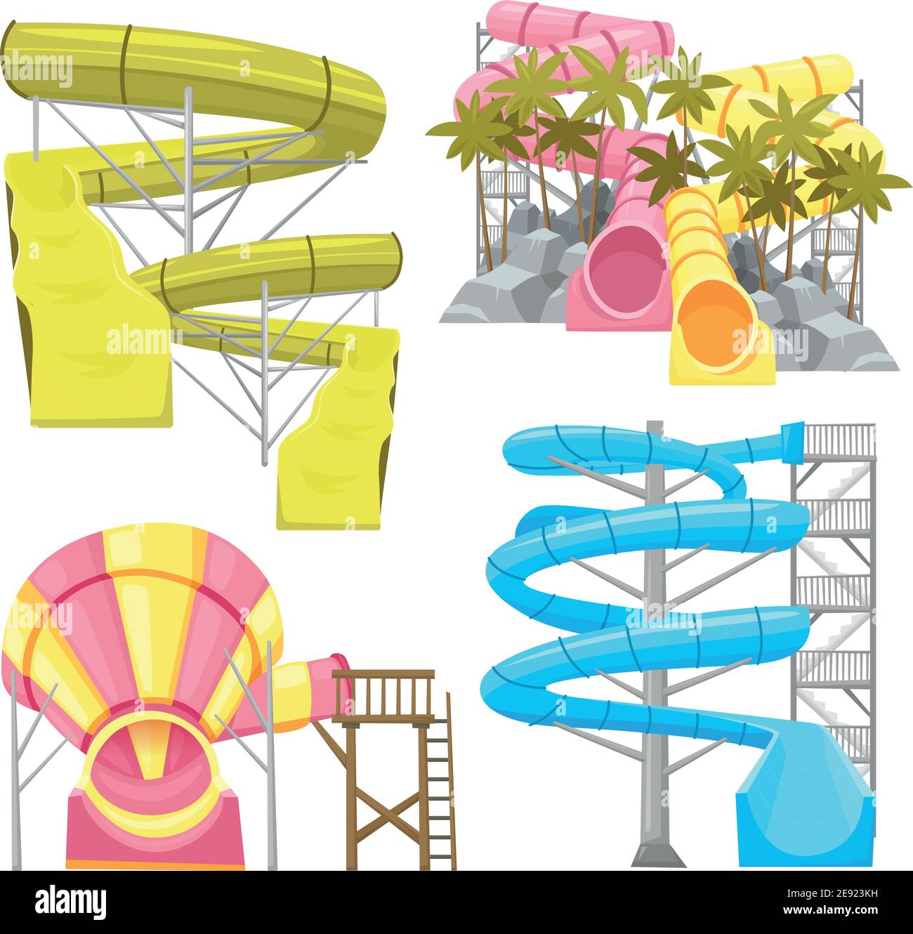 Colorful water slide Cut Out Stock Images & Pictures - Alamy