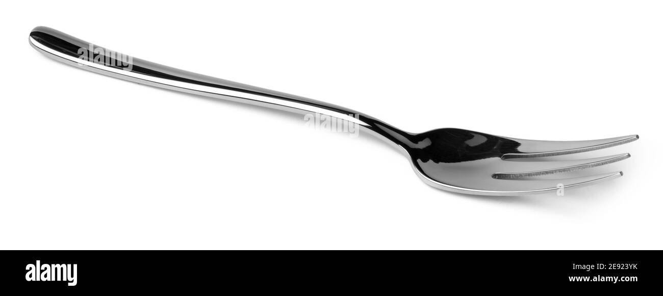 Silver dining fork isolated on white background Stock Photo - Alamy
