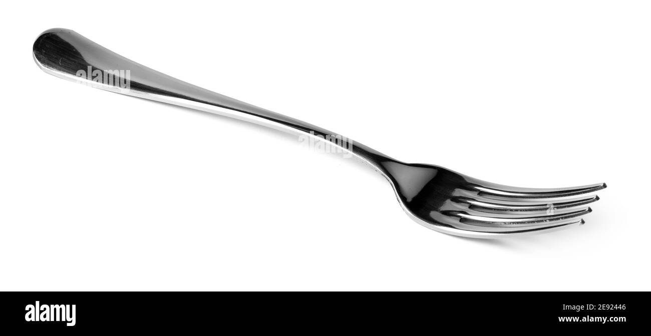 Silver dining fork isolated on white background Stock Photo - Alamy