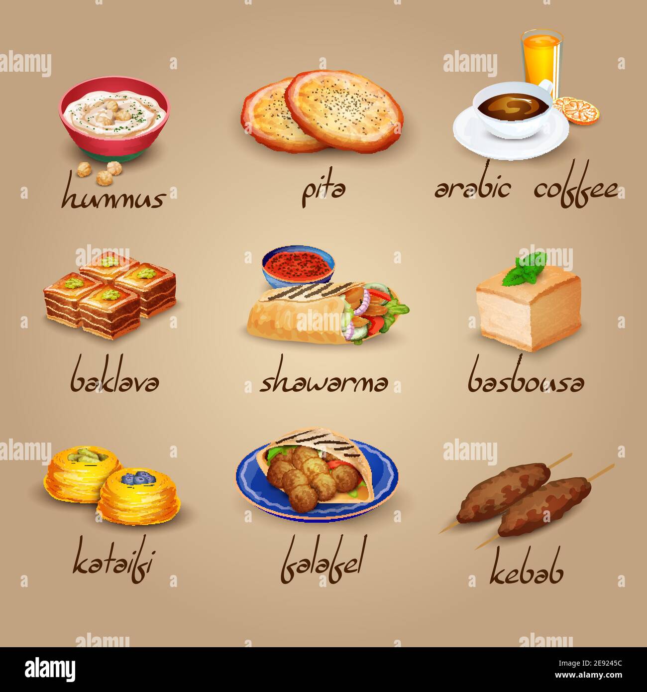 Arabic coffee set Stock Vector Images - Alamy