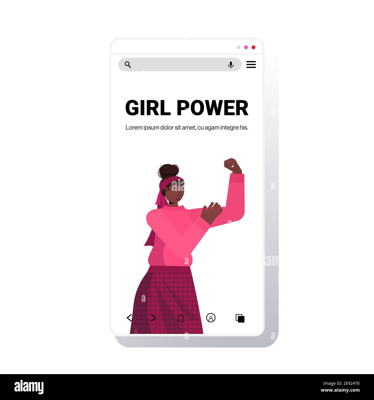 african american woman holding raised up hand female empowerment ...