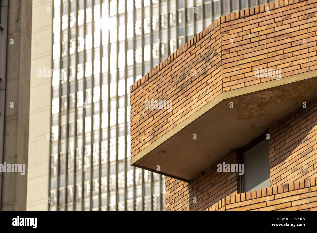 Selective focus of pavement wall pattern in an old building Stock Photo ...