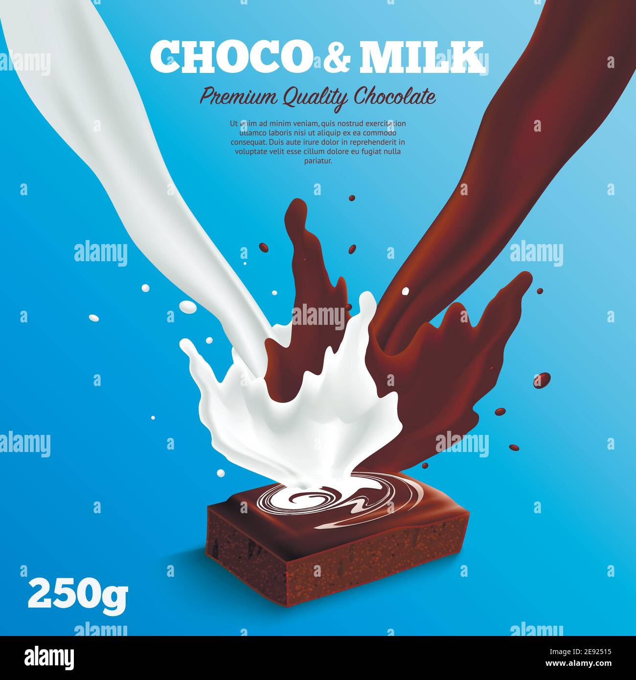 3d chocolate print Stock Vector Images - Alamy