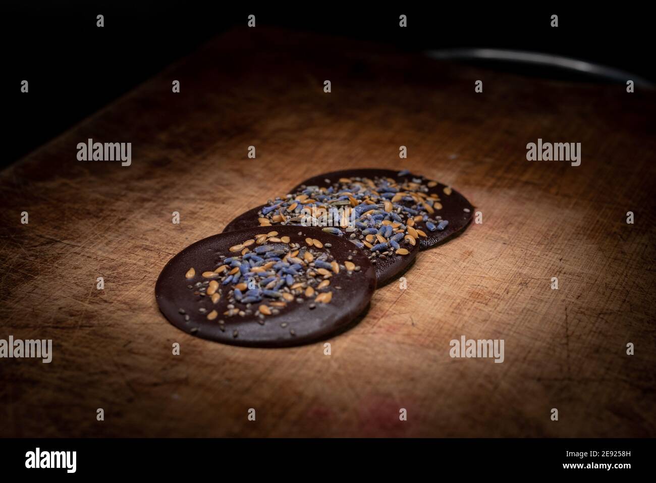 Dark Chocolate coins Dessert Snack Sweets Stock Photo - Alamy