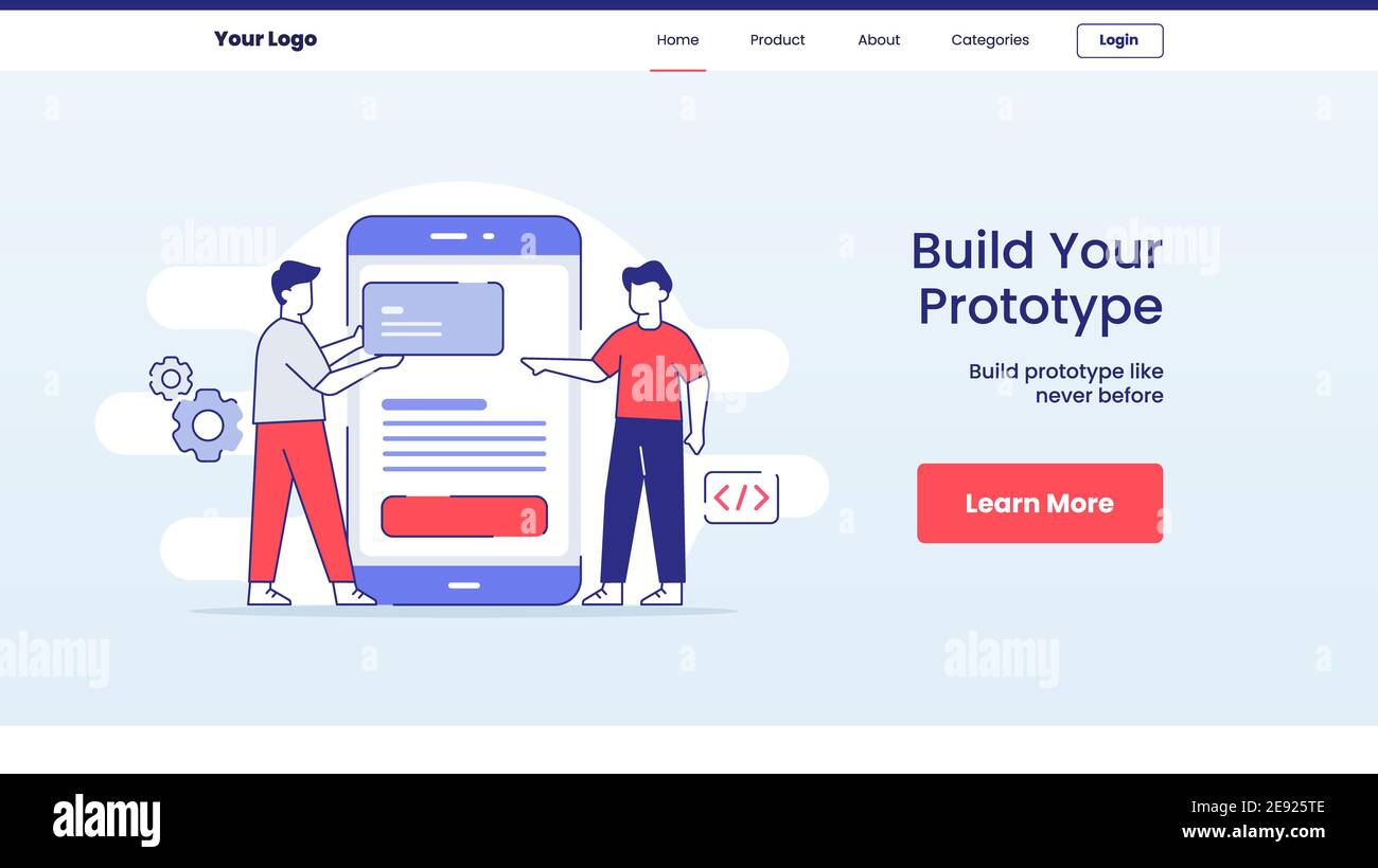 build your prototype people build wireframe on smartphone campaign web ...