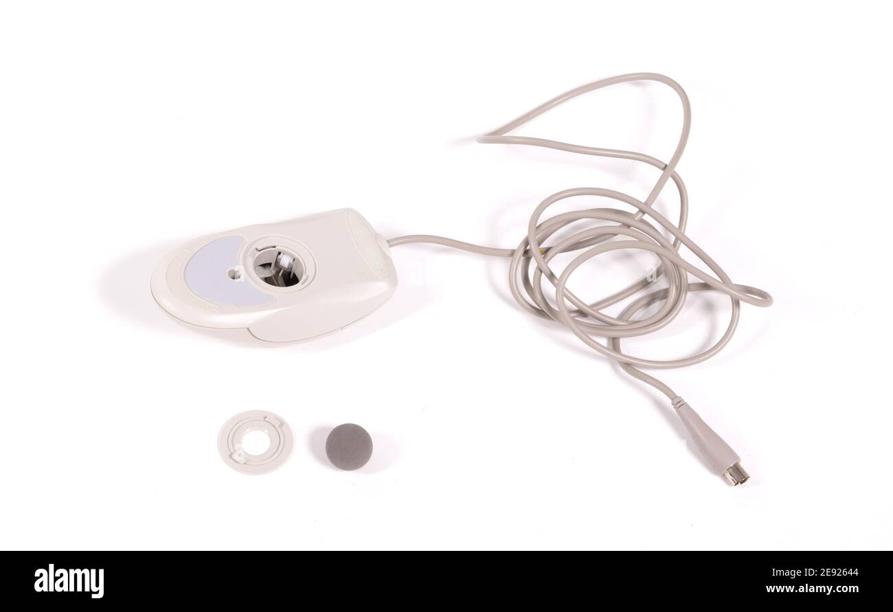 Old computer mouse isolated on a white background Stock Photo - Alamy