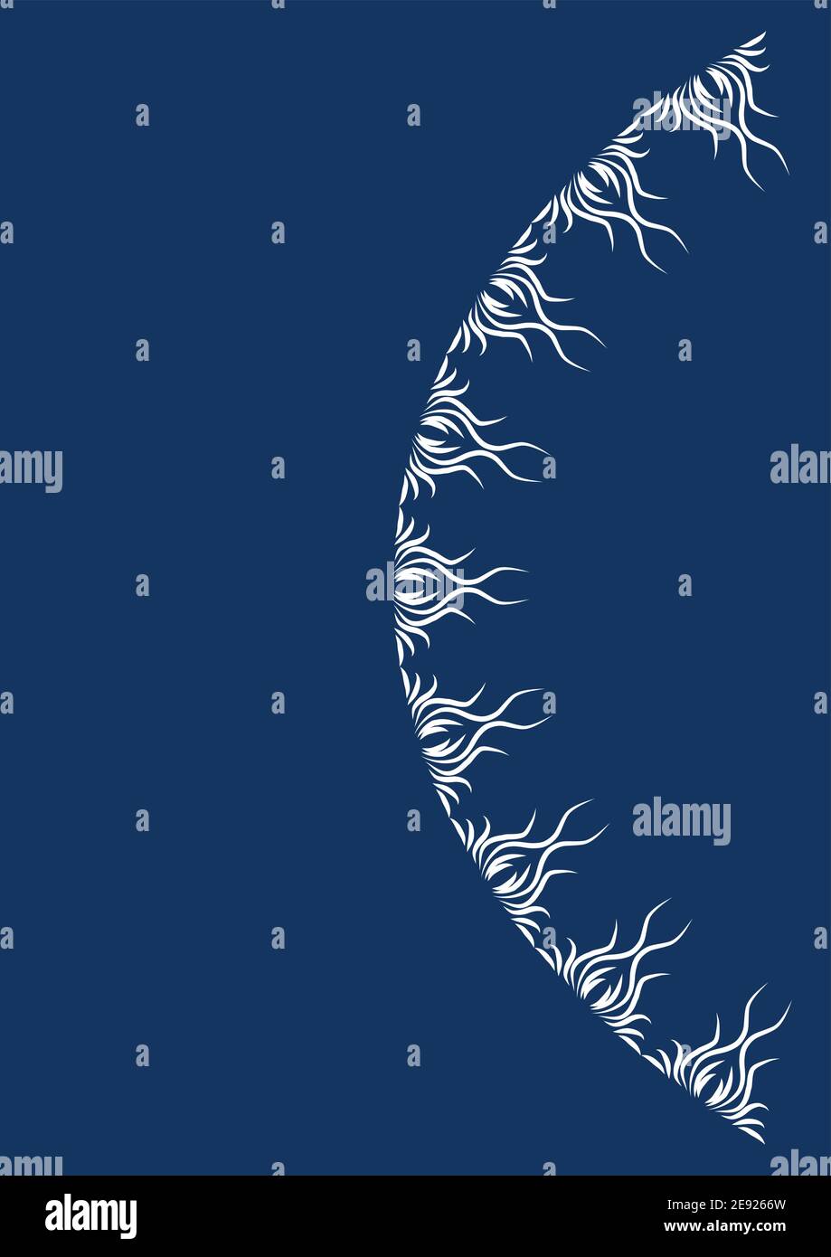 Abstract graphic is a lace plant-based frame. Styling. Two colors ...