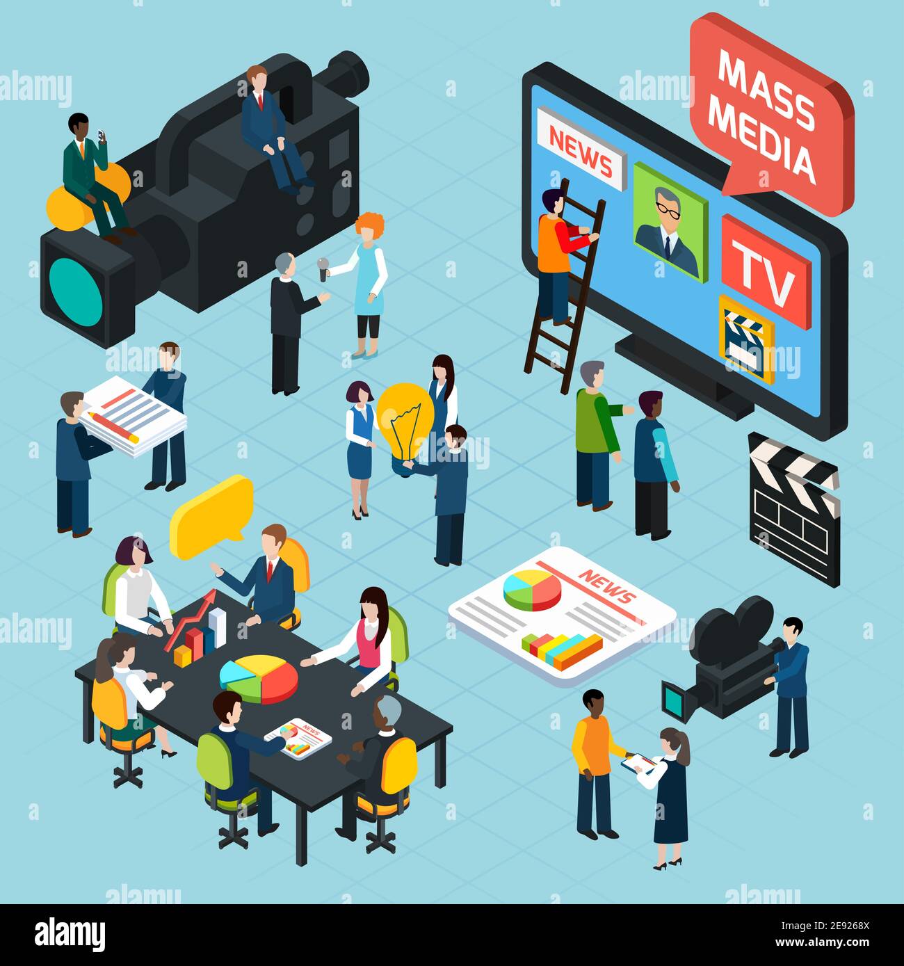 Newsroom newspaper Stock Vector Images - Alamy