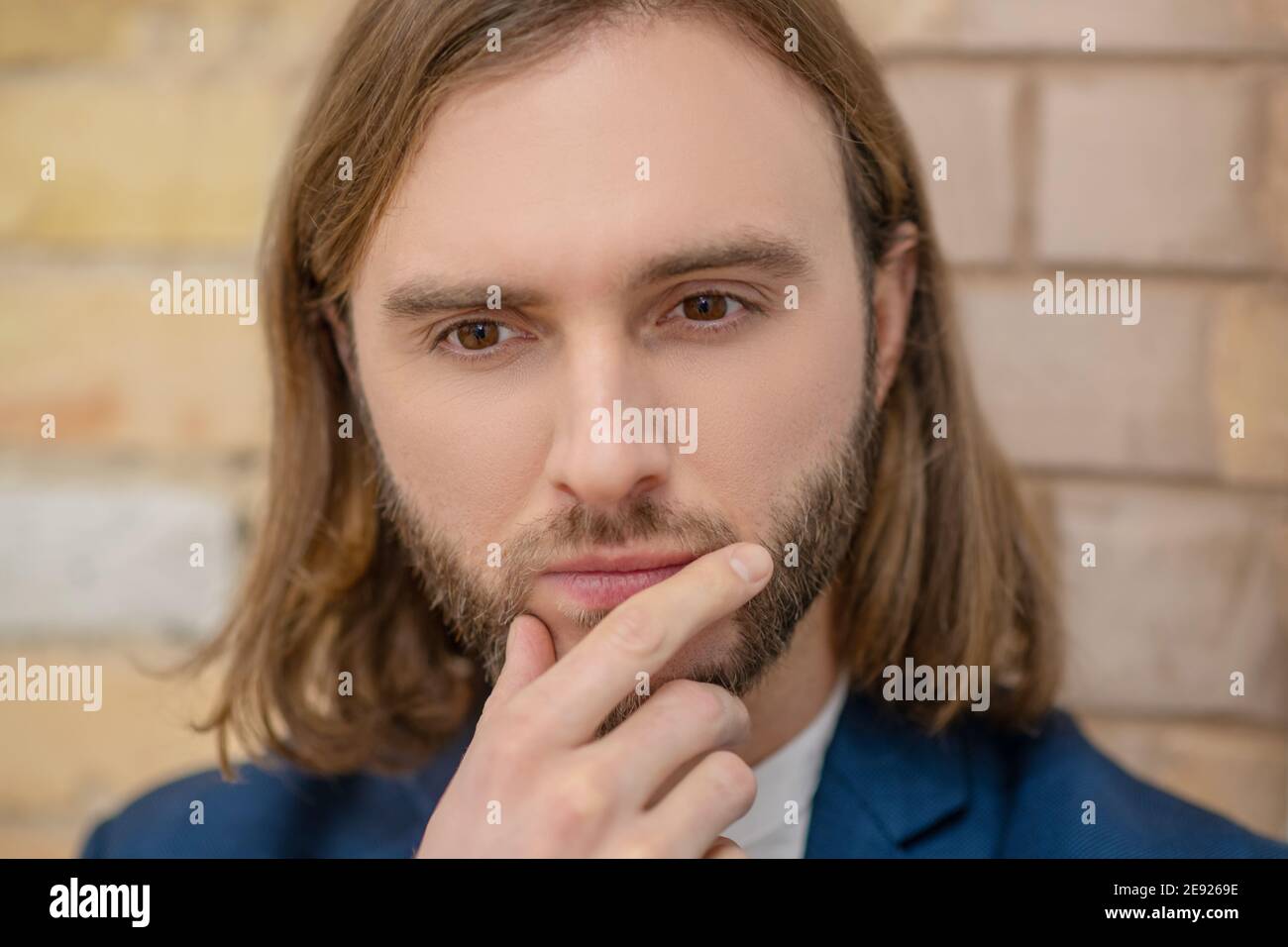 Close up focused look young hi-res stock photography and images - Alamy