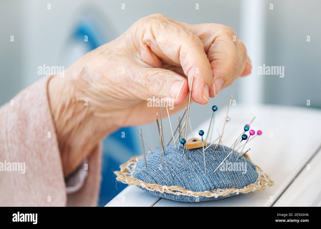 Closeup neat hands female tailor hi-res stock photography and images ...