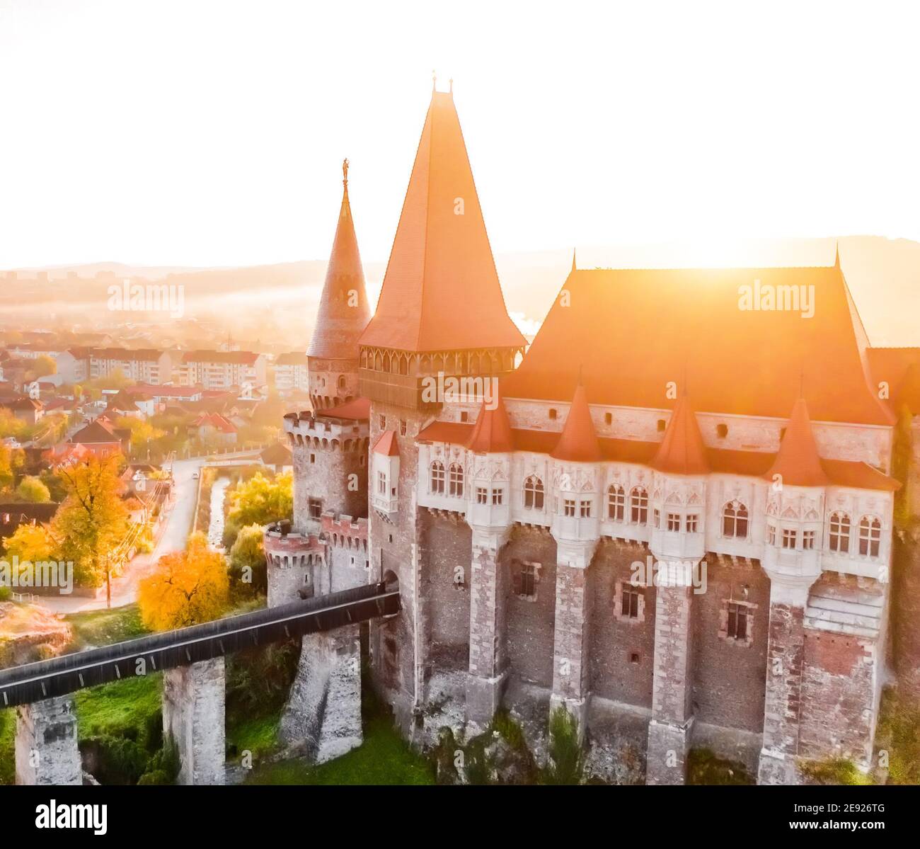 Wonderful gothic - renaissance castle in Romania Stock Photo - Alamy