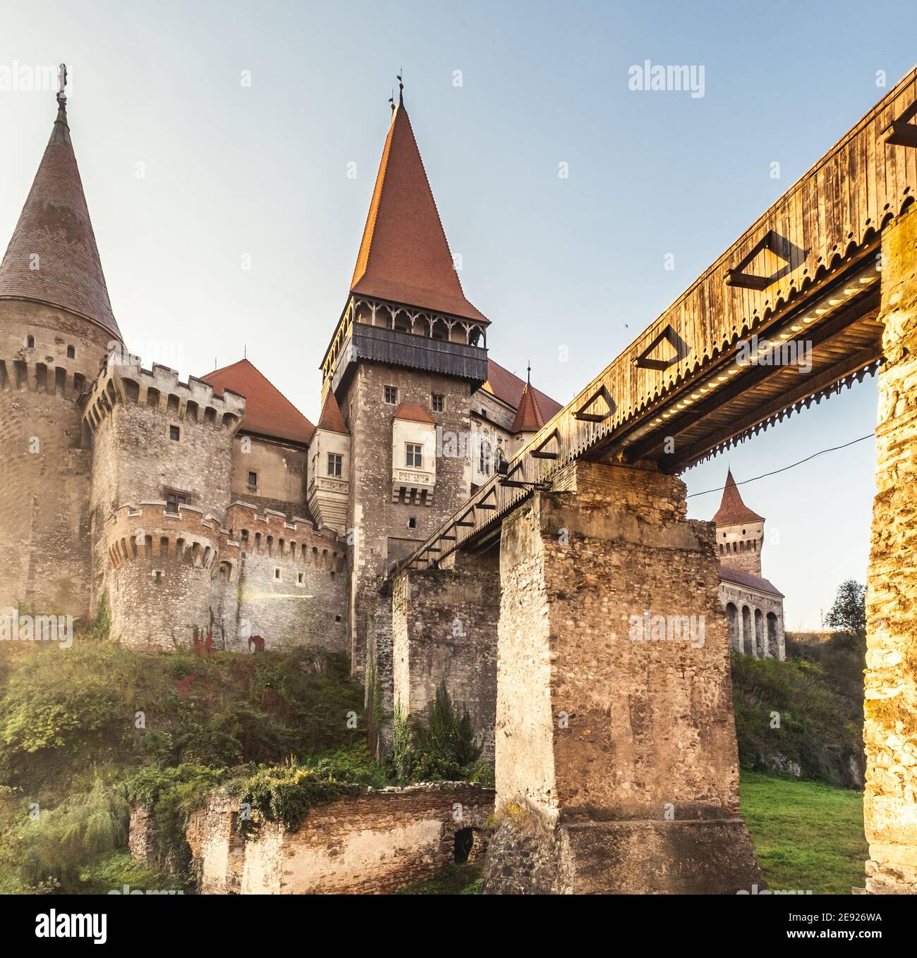 Beautiful Corvin Castle in Hunedoara, Romania Stock Photo - Alamy