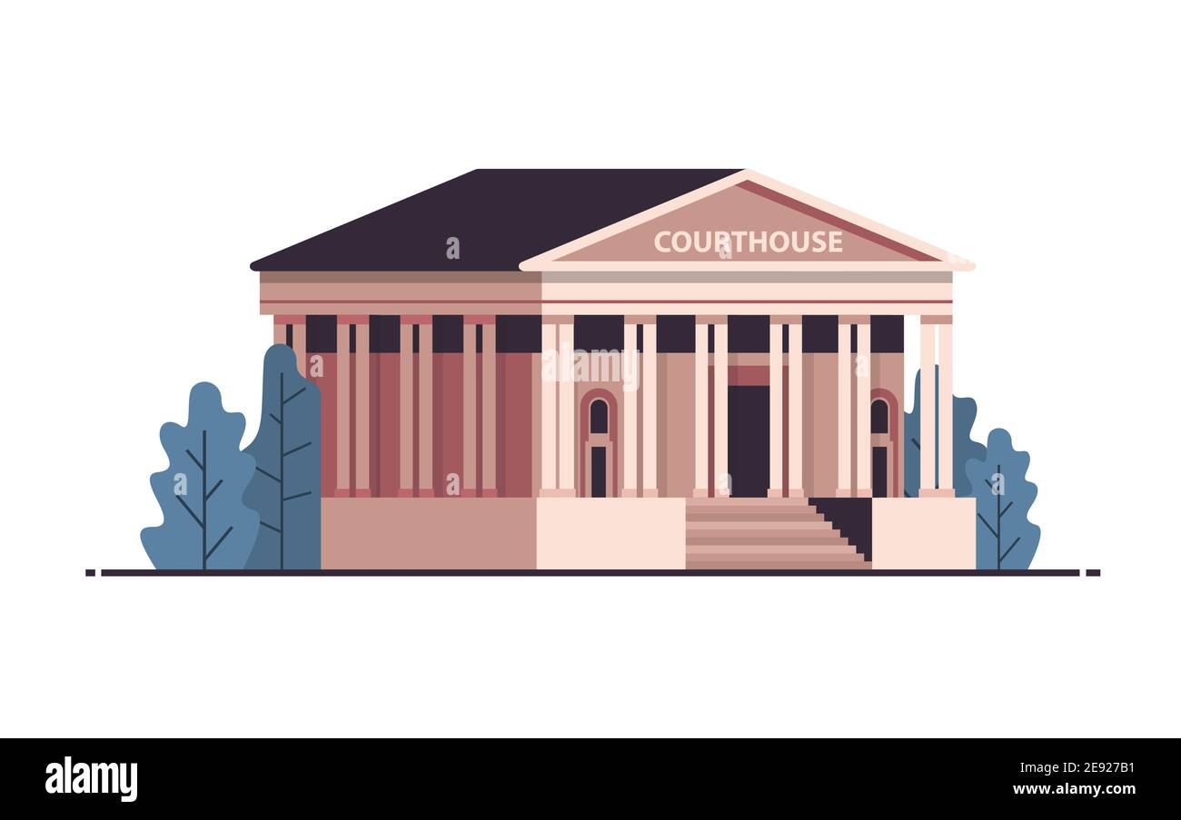 Cartoon Courthouse Building