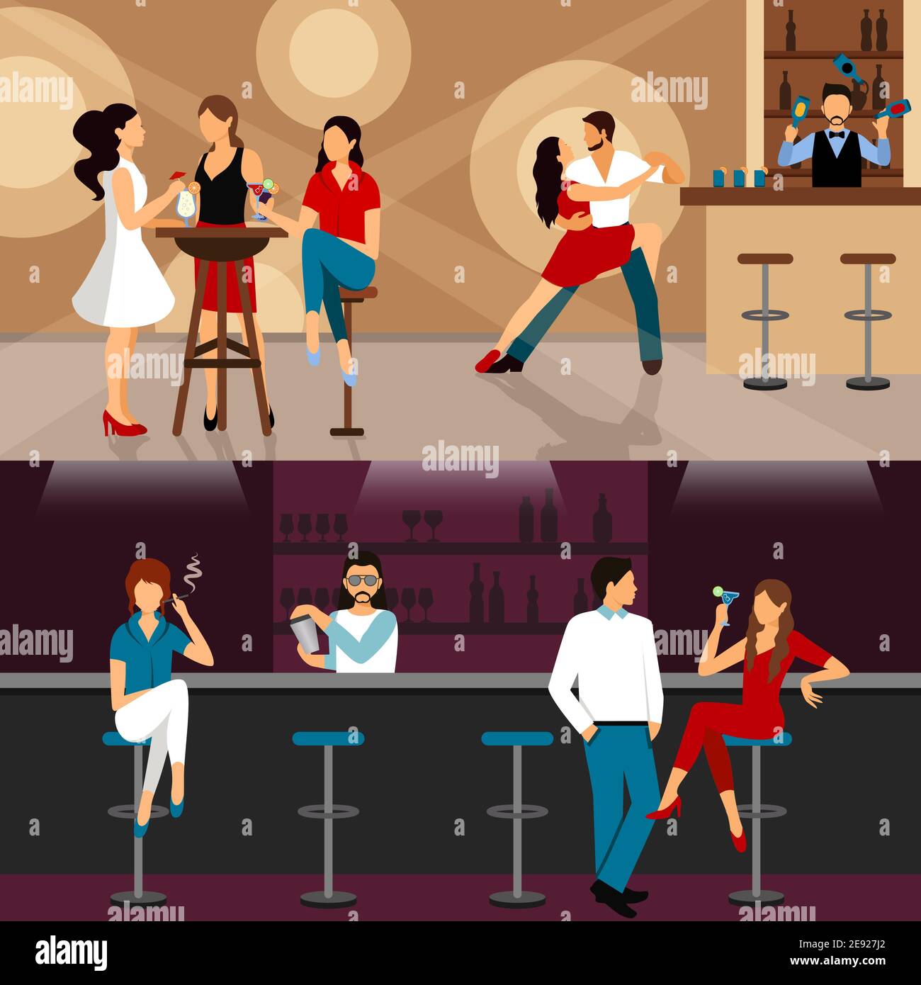 Men drinking bar stool Stock Vector Images - Alamy