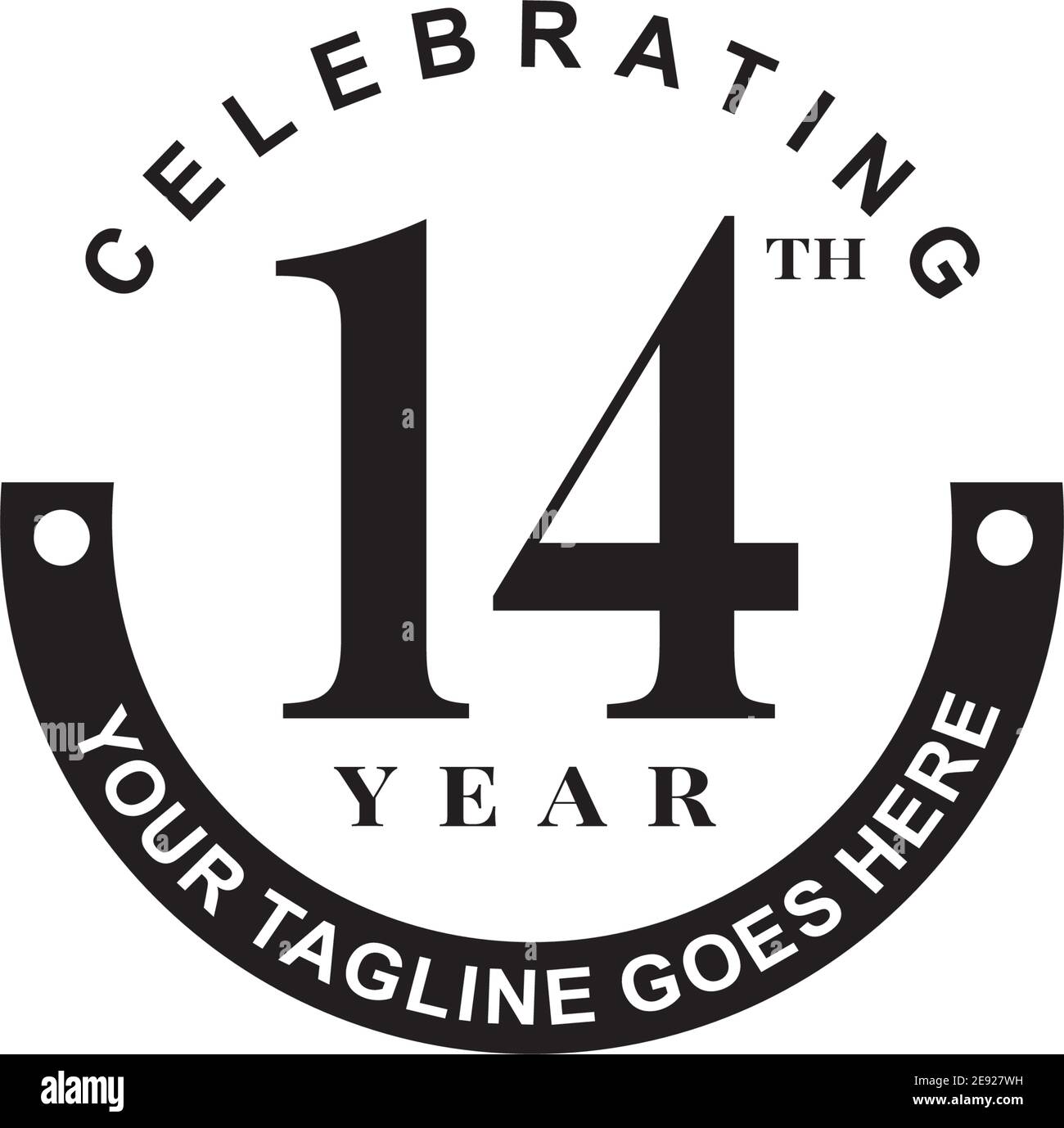 Number icon logo fourteen sign hi-res stock photography and images - Alamy