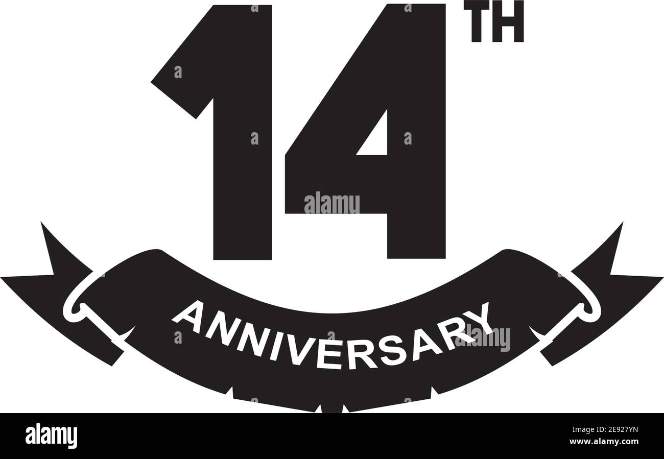 Number icon logo fourteen sign hi-res stock photography and images - Alamy