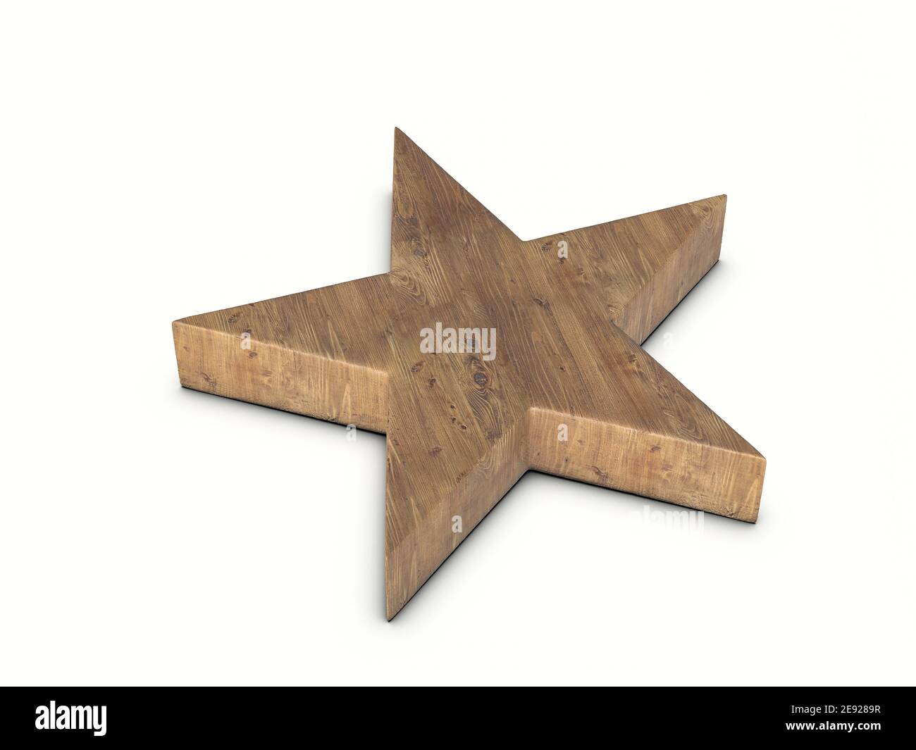 Wood star symbol on a white background. 3d illustration Stock Photo - Alamy