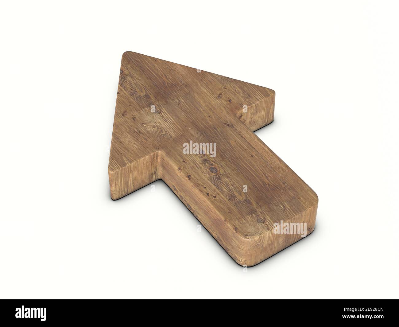 Wood arrow symbol on a white background. 3d illustration Stock Photo ...