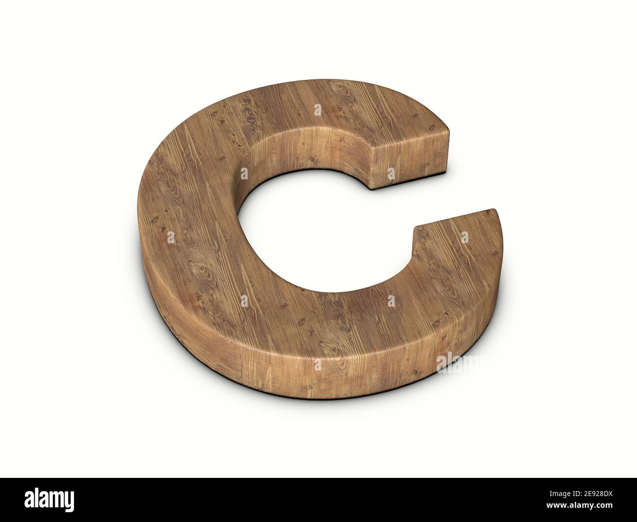 Wood letter C on a white background. 3d illustration Stock Photo - Alamy